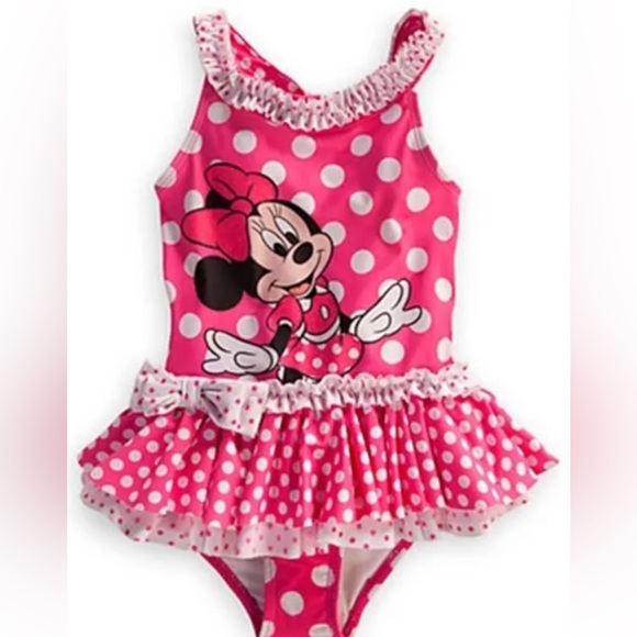 Disney | Swim | Disney Store Pink Minnie Mouse Swimsuit | Poshmark